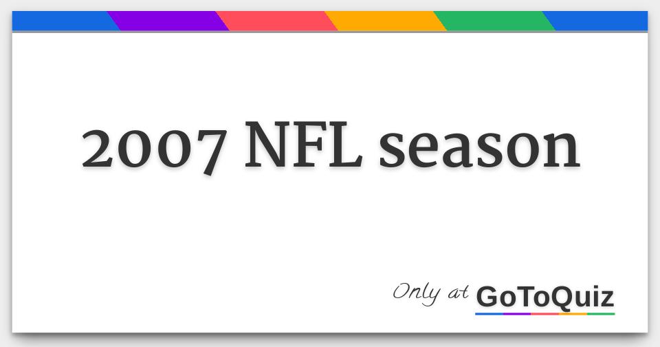 2007 NFL season