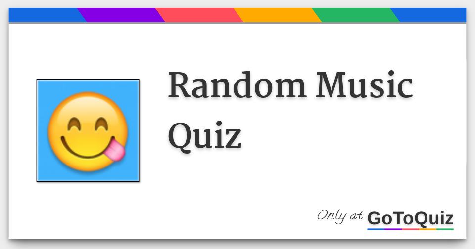 Random Music Quiz