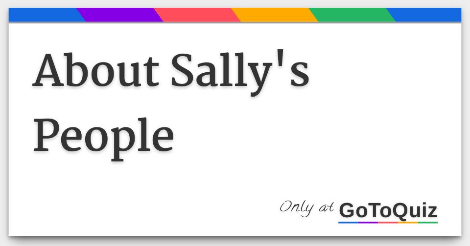 About Sally's People