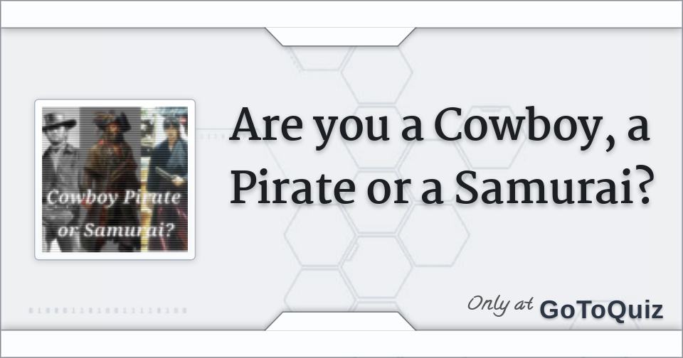 Results: Are you a Cowboy, a Pirate or a Samurai?