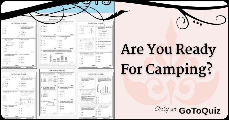 Are You Ready For Camping?