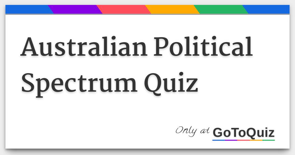 Australian Political Spectrum Quiz