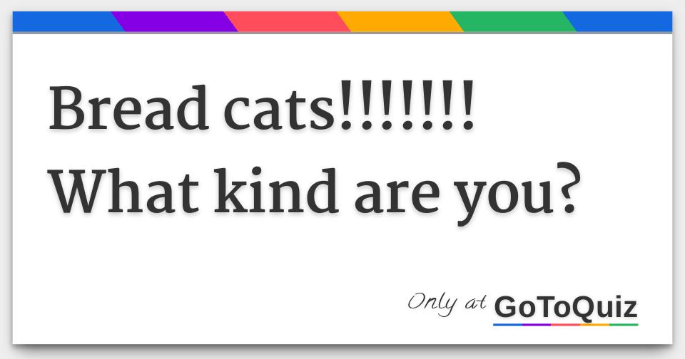 Bread cats!!!!!!! What kind are you?