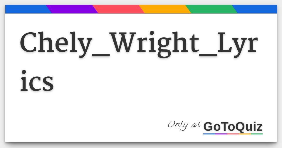Chely_Wright_Lyrics
