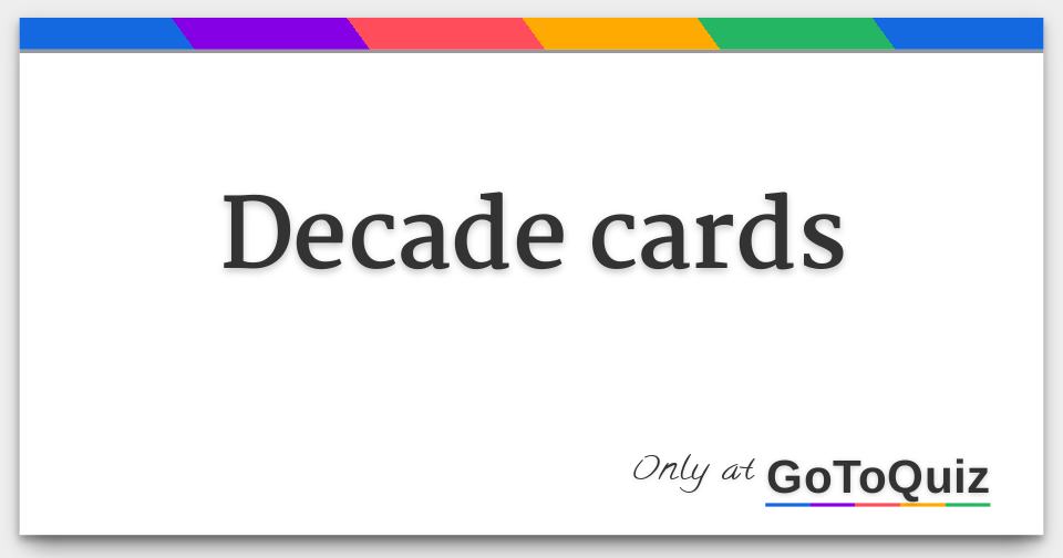 decade cards