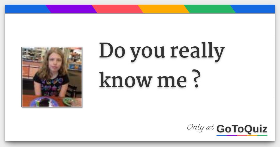 Results: Do you really know me