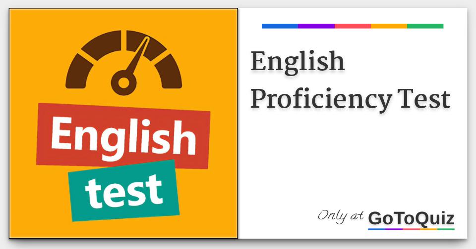 English Proficiency Test Answers