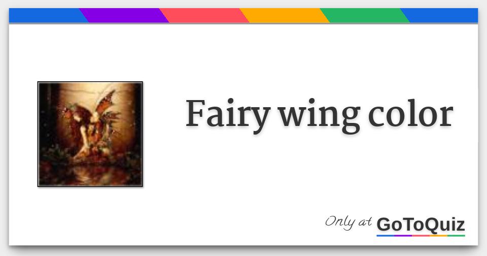 Fairy wing color
