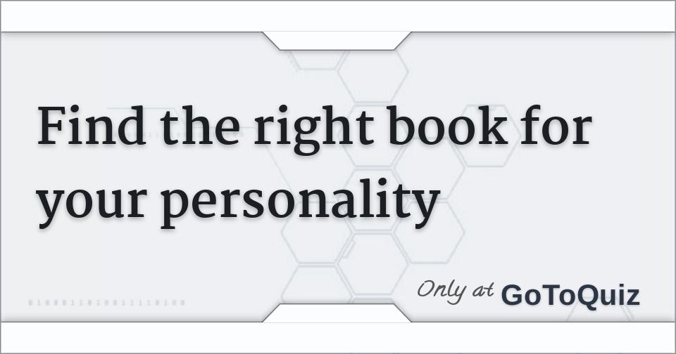 Find the right book for your personality