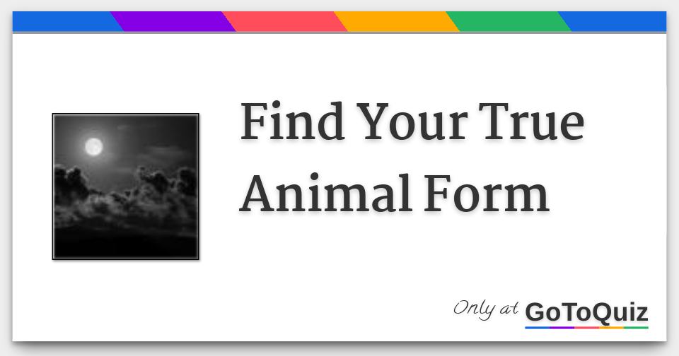 Find Your True Animal Form