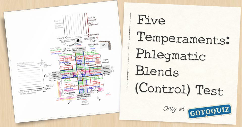 Five Temperaments: Phlegmatic Blends (Control) Test