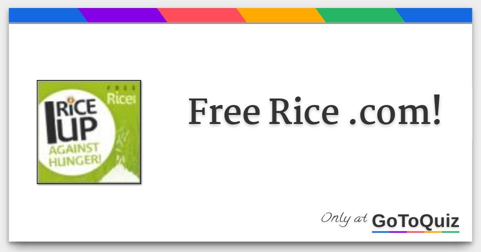 Free Rice .com!