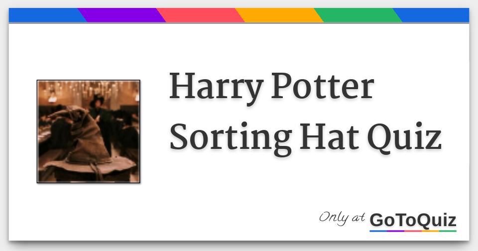 Harry Potter Sorting Hat Quiz
