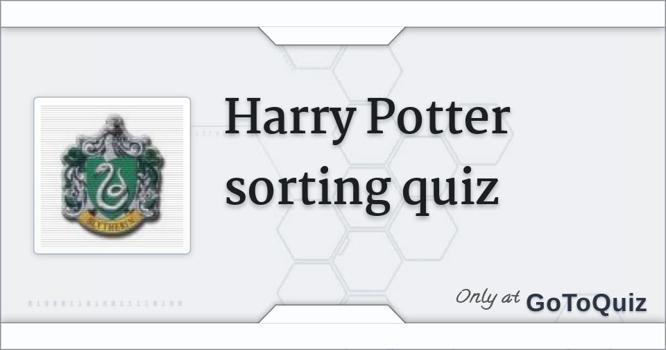 Harry Potter sorting quiz