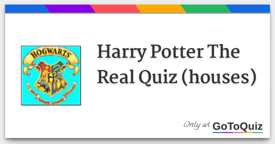 Best Harry Potter Quiz House Worksnolf