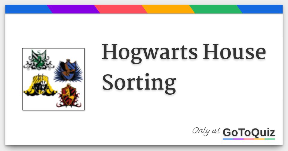 Hogwarts House Sorting