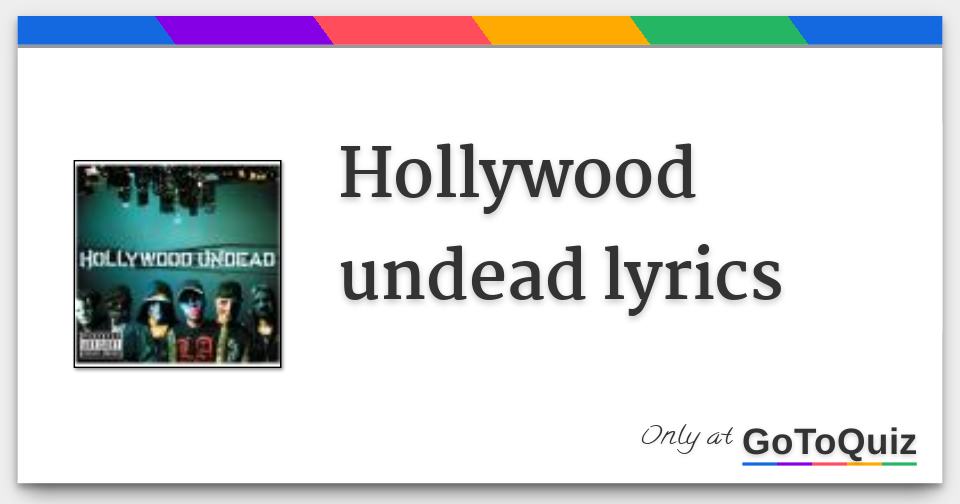 hollywood undead lyrics