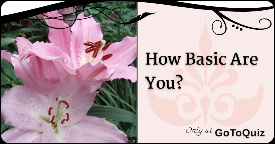 How Basic Are You?