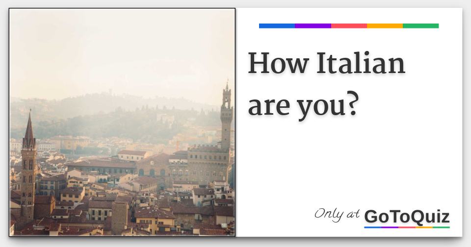How Italian are you?