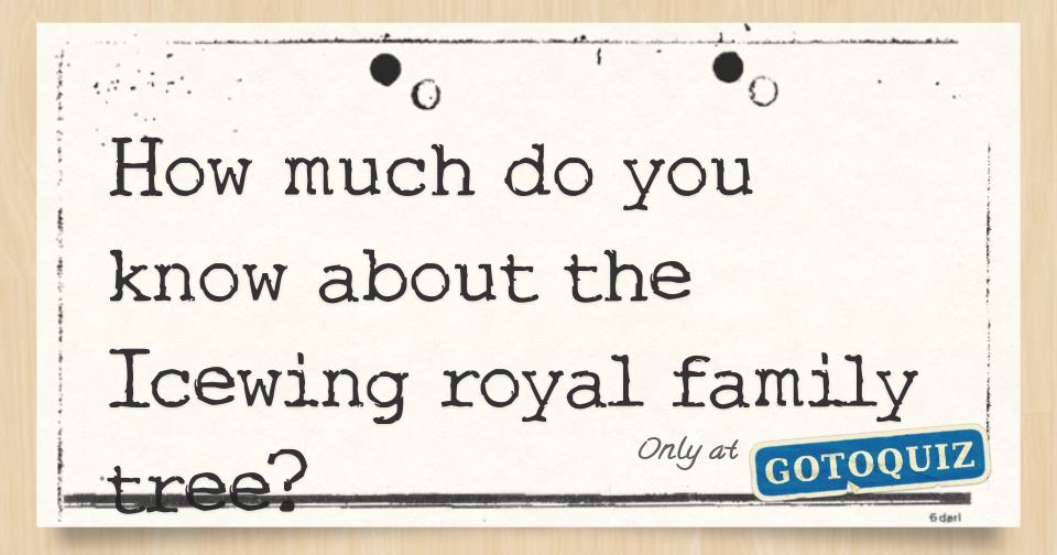 How much do you know about the Icewing royal family tree?