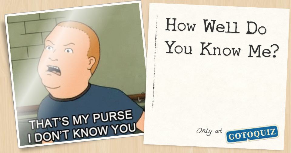How Well Do You Know Me?