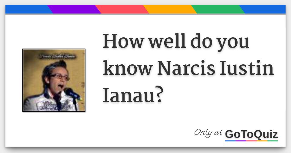 How well do you know Narcis Iustin Ianau?