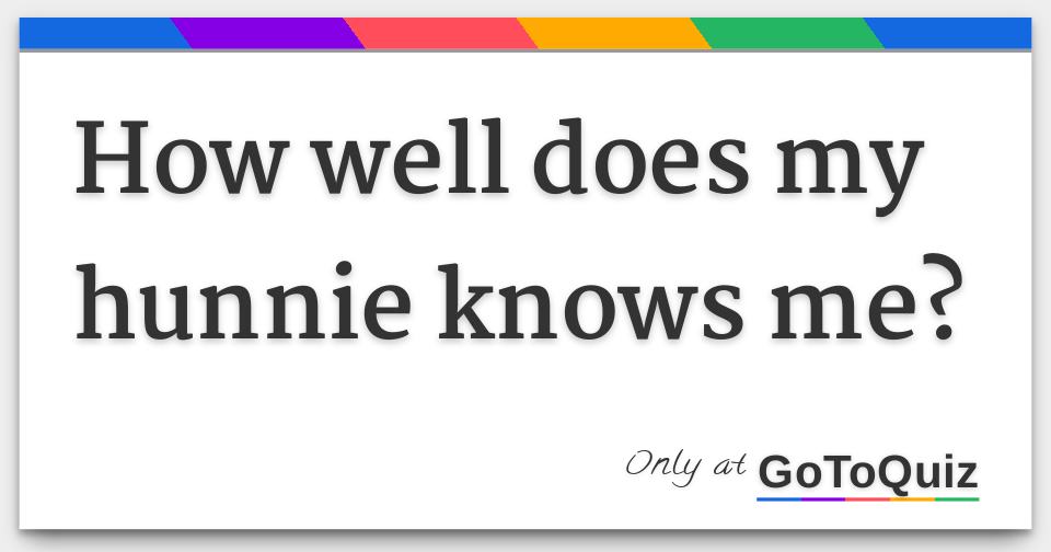 Results: how well does my hunnie knows me?