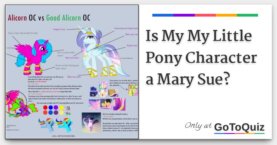 Is My My Little Pony Character a Mary Sue?