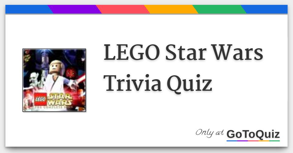 LEGO Star Wars Trivia Quiz