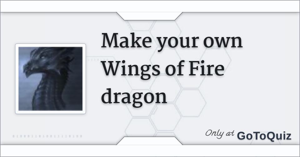 Make your own Wings of Fire dragon