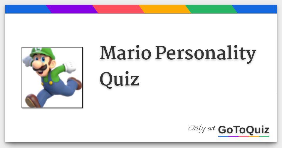 Mario Personality Quiz
