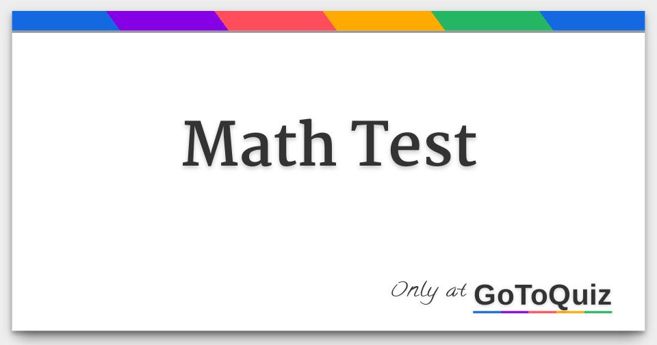 Math Test