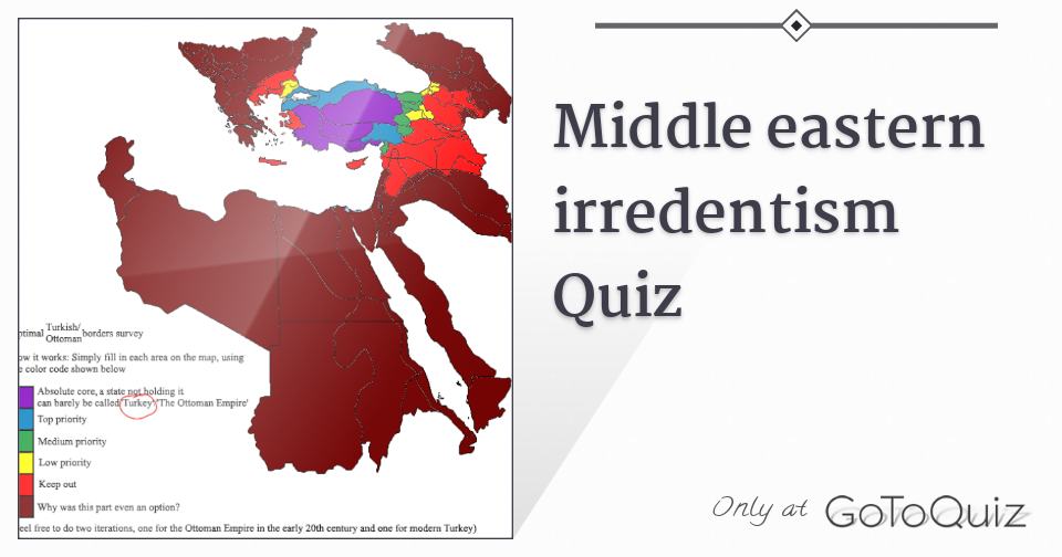 Middle eastern irredentism Quiz