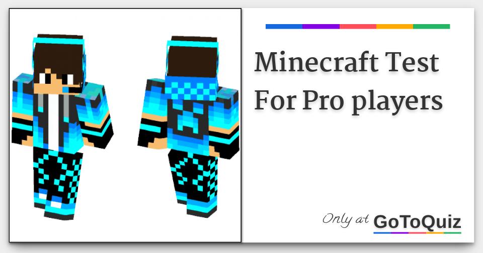 Minecraft Test For Pro players