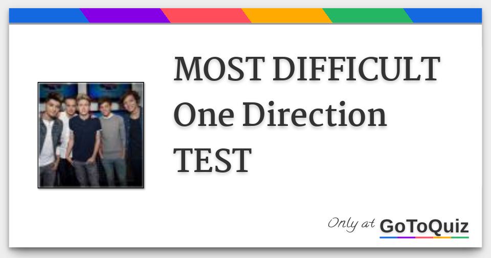 MOST DIFFICULT One Direction TEST