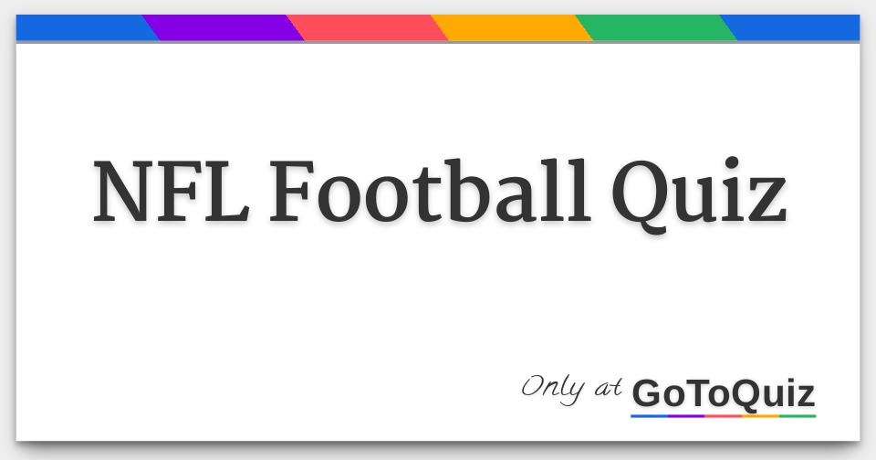 NFL Football Quiz