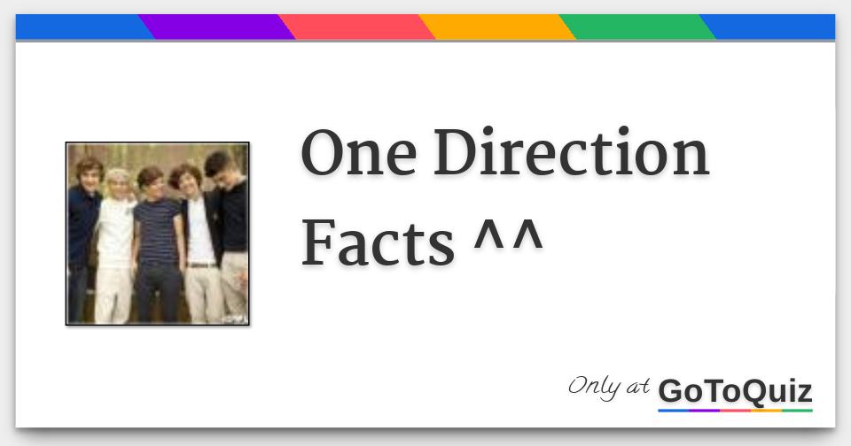 One Direction Facts