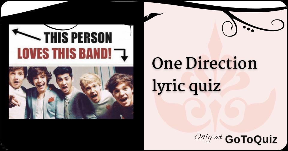 One Direction lyric quiz
