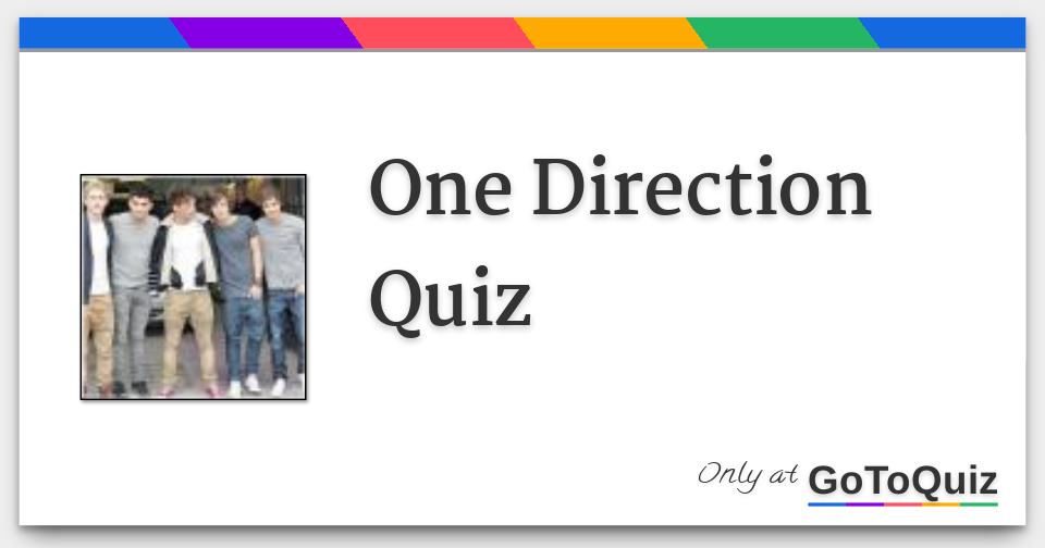 One Direction Quiz