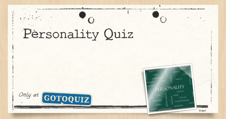 Personality Quiz