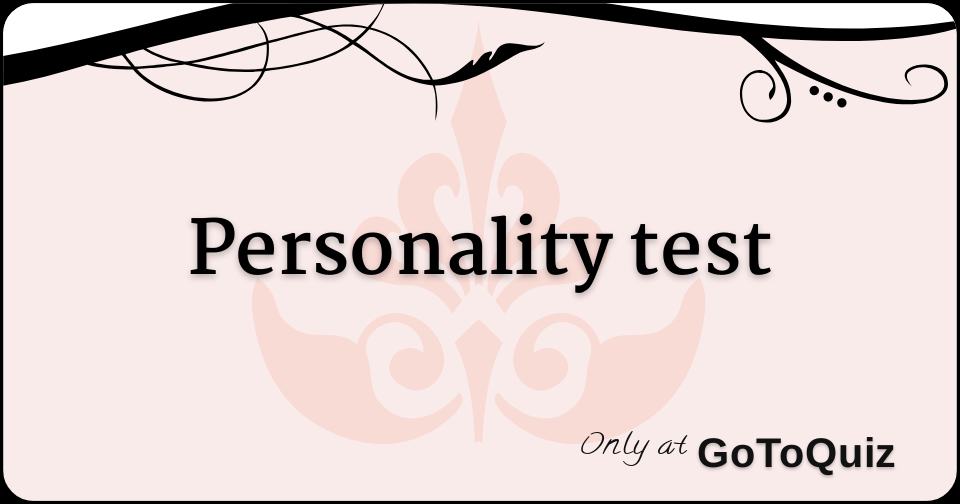 personality test