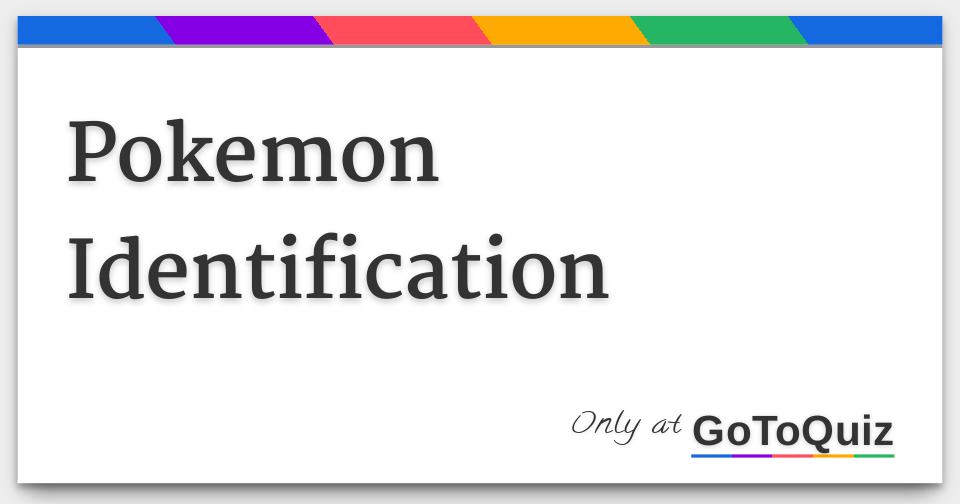 Pokemon Identification