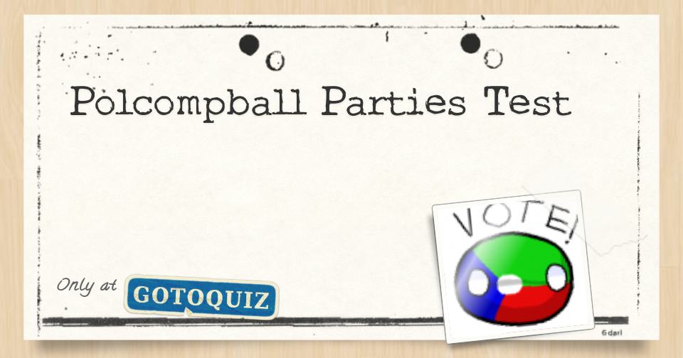Polcompball Parties Test