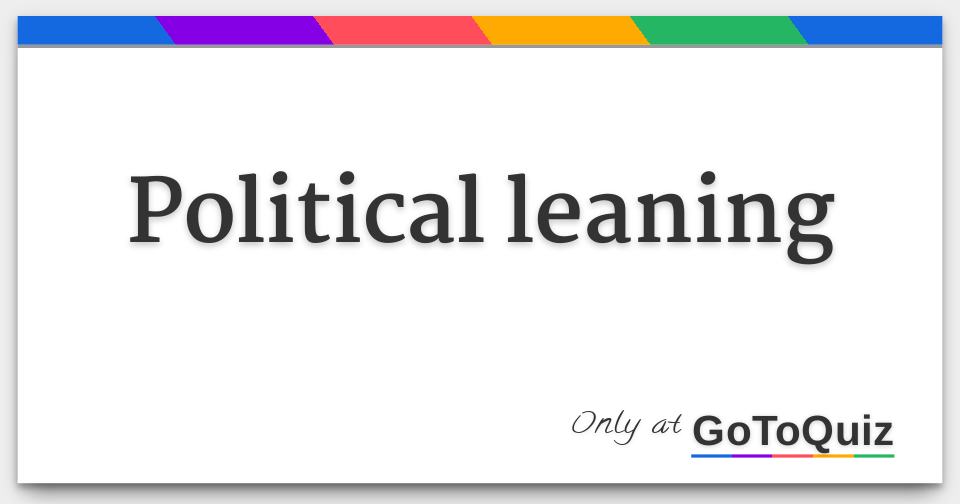 Political leaning