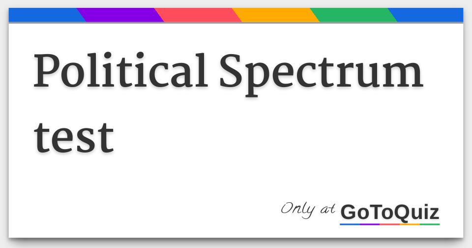 Political Spectrum test