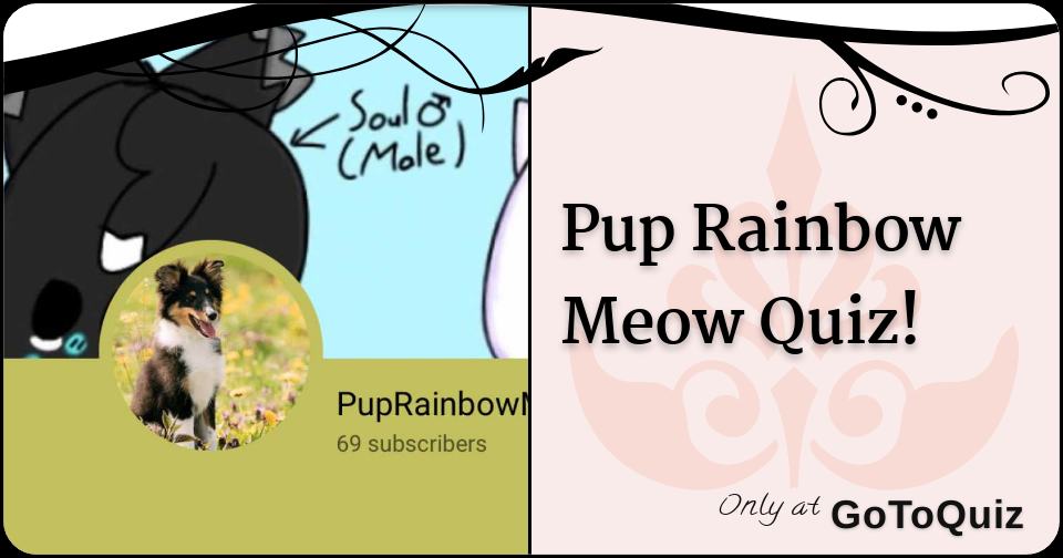 Pup Rainbow Meow Quiz!