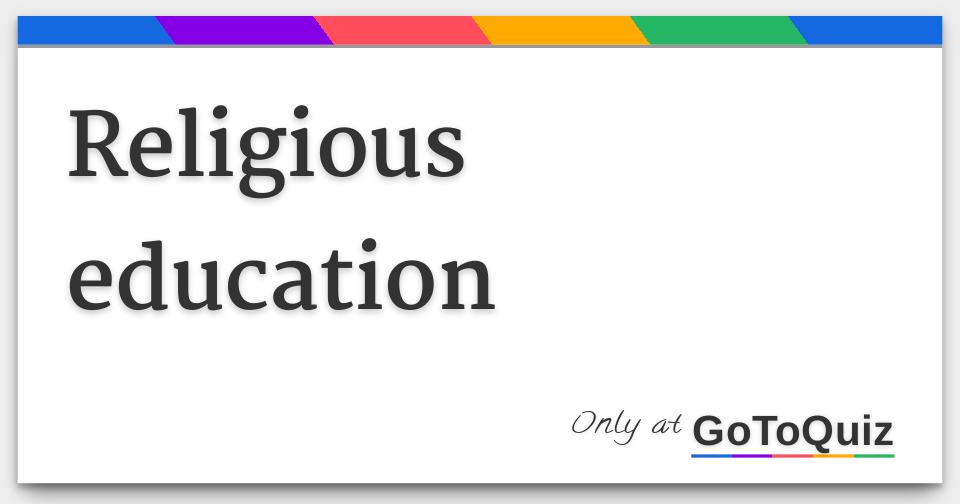 Religious education