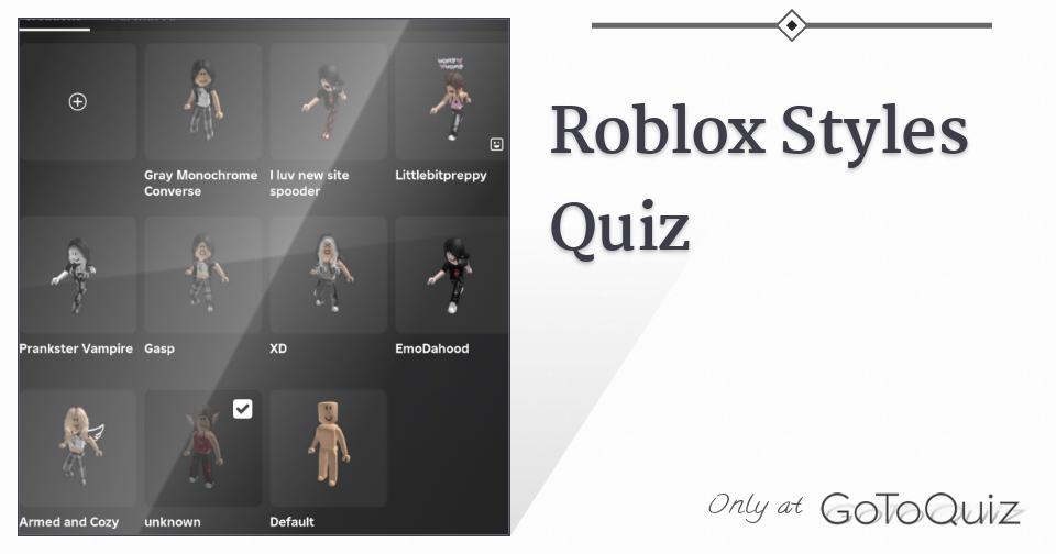 Roblox Styles Quiz