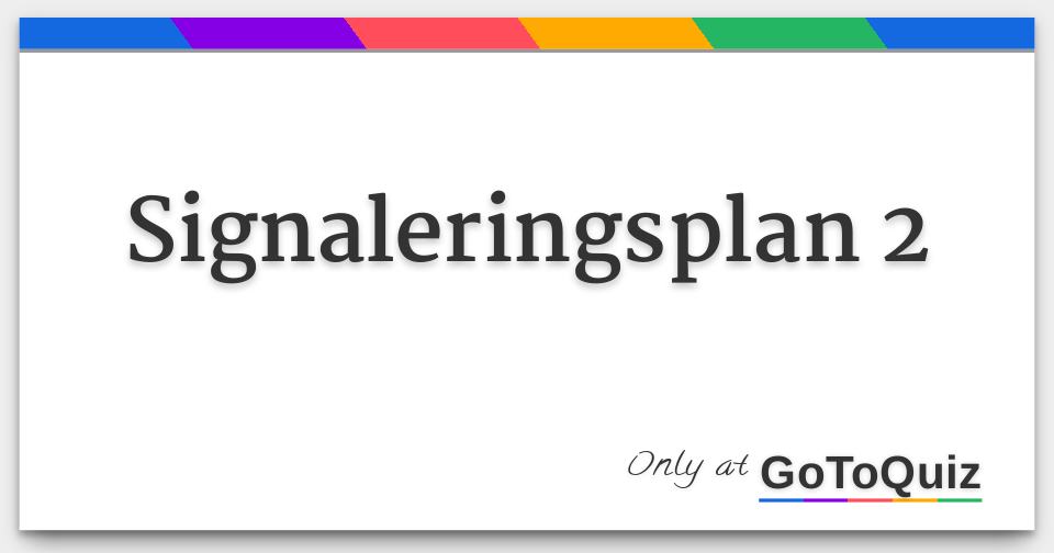 Results: Signaleringsplan 2