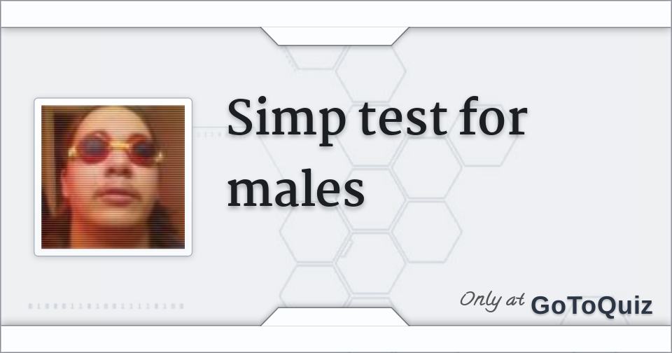 simp test for males